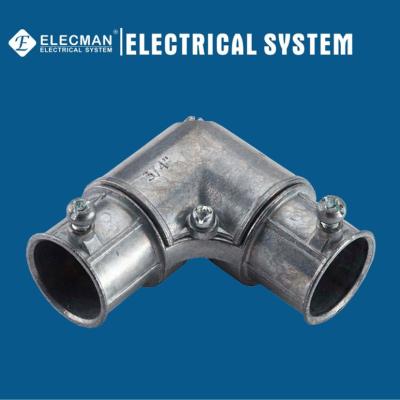 China ZEC zincano EMT Conduit Fittings che 90 gradi accantonano il tipo di coppia della vite di fissaggio for sale