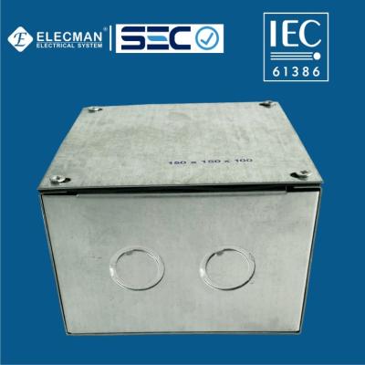 Cina le scatole elettriche di IEC 61386 d'acciaio di 150x150x100mm per esterno impermeabilizzano in vendita