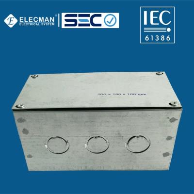 Cina Grande scatola di giunzione saldata d'acciaio impermeabile del cavo elettrico di IEC 61386 200*100*100mm in vendita
