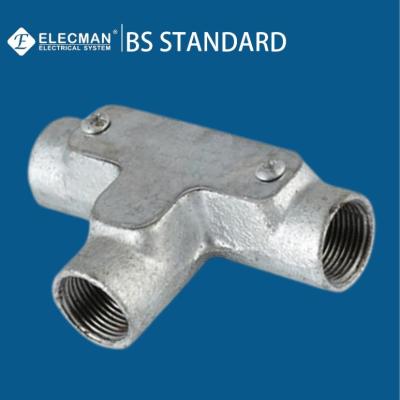 Cina T galvanizzato 20mm-25mm di ispezione BS4568 un tipo da 90 gradi in vendita