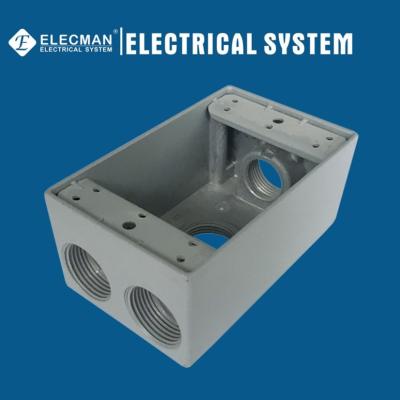 Cina Alluminio resistente alle intemperie elettrico all'aperto della scatola del gruppo del quadrato 1 con 4 fori dello sbocco in vendita