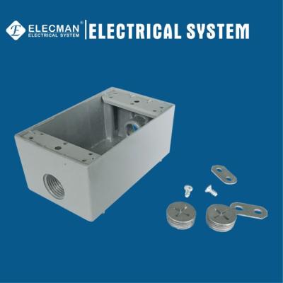 Cina Lle scatole di distribuzione resistenti alle intemperie elettriche di alluminio di 1 gruppo con 3 fori dello sbocco in vendita