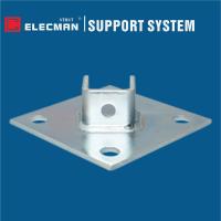 China Galvanized Steel Single Column Single Level Strut Post Base Plate 1-5/8 inch for sale
