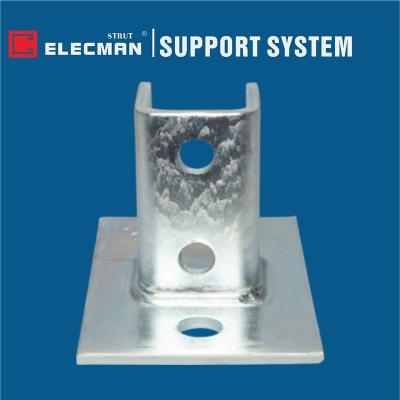 中国 単一のColumの倍の支柱のポストの基盤は支柱チャネルのための鋼鉄に電流を通した 販売のため