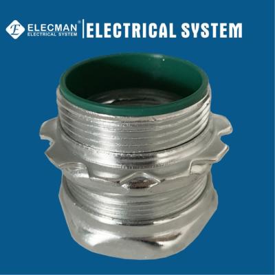 China Connettore EMT certificato UL in acciaio Tipo isolato a compressione 1/2 in - 4 in for sale