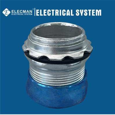 China 1/2 In To 4 In Steel Non Insulated Raintight EMT Connectors Compression Type for sale