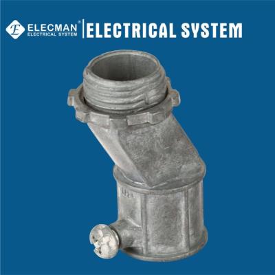 China Zinc Die Cast EMT Offset Set Screw Conduit Connectors UL Listed for sale