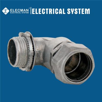 Cina Un angolo 1/2 di 90 gradi in zinco muore tipo di compressione della colata EMT To Box Connectors in vendita