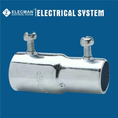 China EMT To Unthreaded IMC Rigid Set Screw Coupling Connector Steel for sale
