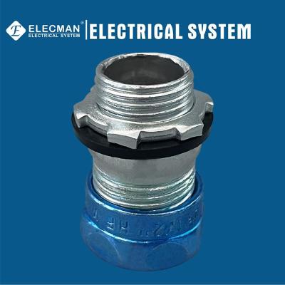 China Raintight Steel EMT Connector Compression Type 1/2