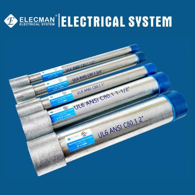 Cina 2 pollici UL6 HDG Rigid Steel Conduit (RSC Conduit) Conduit per cavi elettrici in vendita