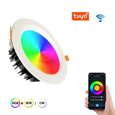 Cina Zigbee Switchable Smart LED Downlights RGBCW 20W-40W 90° angolo del fascio in vendita