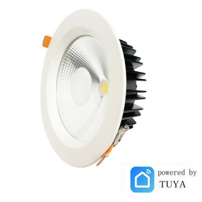 Cina Zigbee Switchable Smart LED Downlights RGBCW 20W-40W 90° angolo del fascio in vendita