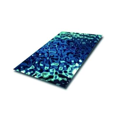 China Decoratieve roestvrijstalen plaat Tolerantie ±1% 201 420J2 317L Spiegel Goud Water Effect Roestvrijstalen water gegolfde plaat Te koop