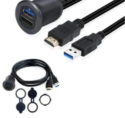 Cina ODM Cable Wire Harnesses Due cavi di estensione USB montatura dash automotive in vendita