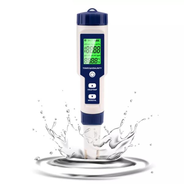 Quality Tds Meter Digital Water Tester 5 in 1 Multi Parameter Water Quality Tester for for sale