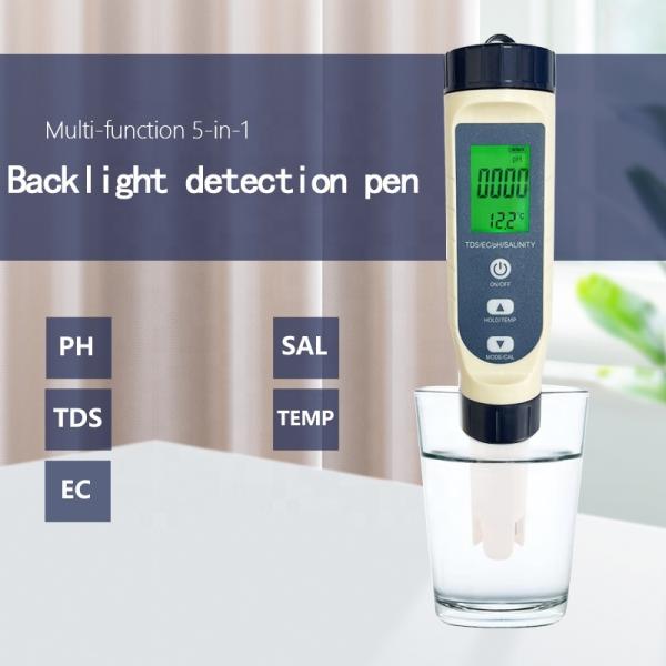 Quality Tds Meter Digital Water Tester 5 in 1 Multi Parameter Water Quality Tester for for sale