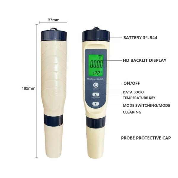 Quality Tds Meter Digital Water Tester 5 in 1 Multi Parameter Water Quality Tester for for sale