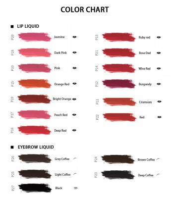 Cina Il trucco permanente liquido dinamico originale 15ml pigmenta un ODM di 18 colori in vendita