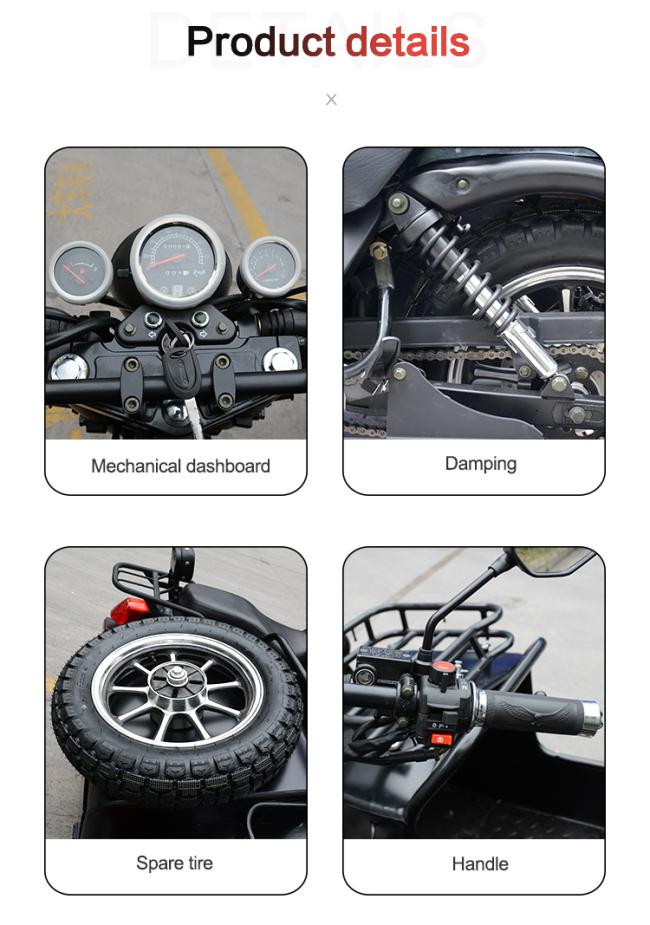 Red 300cc water cooled  3 wheels trike/petrol motorcycle side car for sale