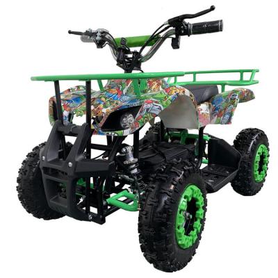 2024 Mini Electric Quad ATV with F 70/100-14' Wheel Hub and Spring Shock Absorber