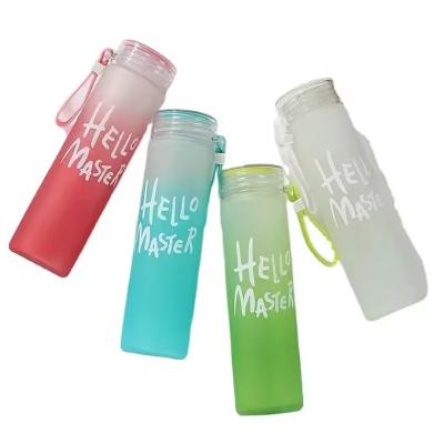 Cina Capo anti-fuga Bottiglia d'acqua di vetro Disegno personalizzato per regali d'affari unisex escursioni country in vendita