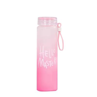 Cina Capo anti-fuga Bottiglia d'acqua di vetro Disegno personalizzato per regali d'affari unisex escursioni country in vendita