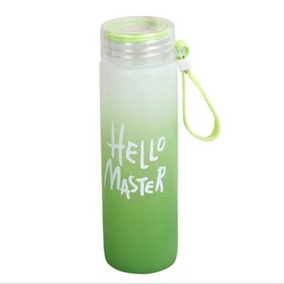 Cina Capo anti-fuga Bottiglia d'acqua di vetro Disegno personalizzato per regali d'affari unisex escursioni country in vendita