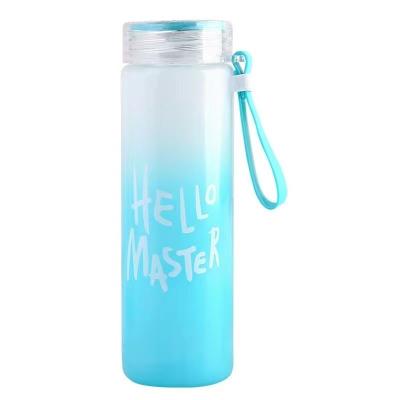 Cina Capo anti-fuga Bottiglia d'acqua di vetro Disegno personalizzato per regali d'affari unisex escursioni country in vendita