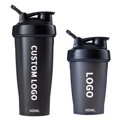 China 400 ml Fitness Plástico Negro Gym Blender Shaker Cup Protein Shaker Botelho para Versátil à venda