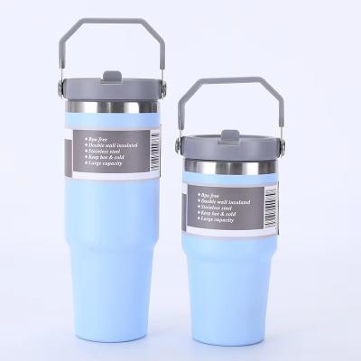 Cina 10. Numero di pezzi 1 Tumbler con maniglia in acciaio inossidabile Tumbler da caffè 20 oz 30 oz in vendita