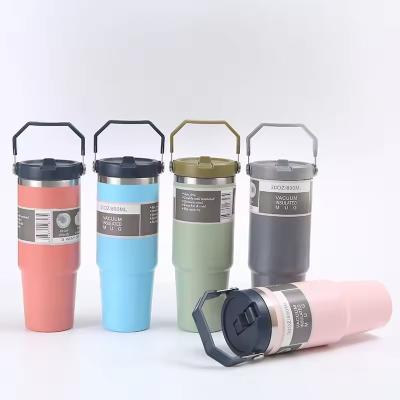 Cina 20oz 30oz di acciaio inossidabile a vuoto isolato Tumbler con maniglia coperchio per ufficio / auto / casa in vendita