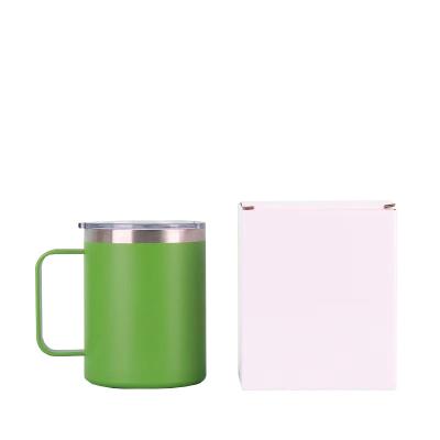 Cina Logo personalizzato Tazza da caffè in acciaio inossidabile 12 oz 304 Campeggio all'aperto Tazza portatile con maniglia in vendita