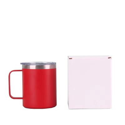 Cina Logo personalizzato Tazza da caffè in acciaio inossidabile 12 oz 304 Campeggio all'aperto Tazza portatile con maniglia in vendita