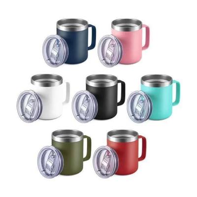 Cina Logo personalizzato Tazza da caffè in acciaio inossidabile 12 oz 304 Campeggio all'aperto Tazza portatile con maniglia in vendita
