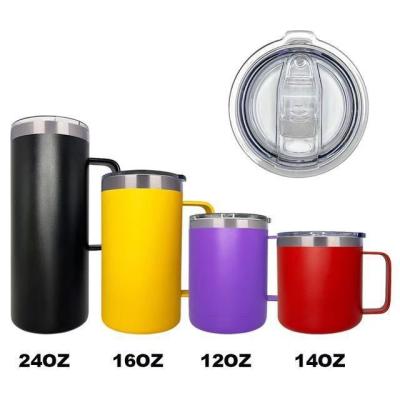 Cina Logo personalizzato Tazza da caffè in acciaio inossidabile 12 oz 304 Campeggio all'aperto Tazza portatile con maniglia in vendita