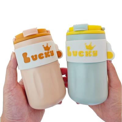 China Roestvrij staal cartoon sportfles 420 ml Lucky Coffee Mug Vacuum geïsoleerde thermos Te koop
