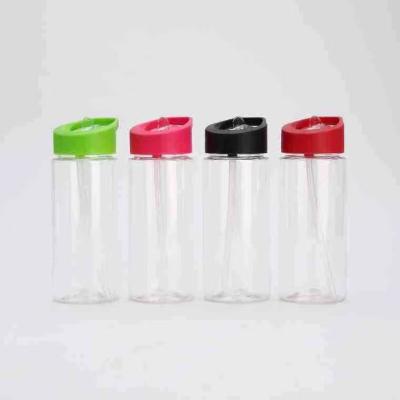 Cina Disegno impermeabile e infusore Bottiglia d'acqua in plastica trasparente estiva con paglia in vendita