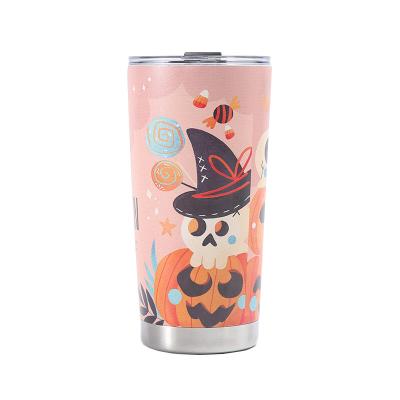China Alle leeftijden toepasbaar 20oz roestvrijstalen thermosbeker met 3D geprinte Halloween koeler Te koop