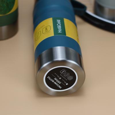 Cina 680 ml di bottiglia per vuoto in acciaio inossidabile perfetto per la promozione aziendale 3 tappi inclusi in vendita