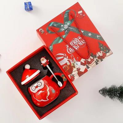 China Creatieve kerstkoffiekoppen 480 ml capaciteit Sublimatie Printing Santa Claus Design Te koop