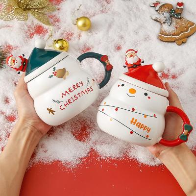 China Creatieve kerstkoffiekoppen 480 ml capaciteit Sublimatie Printing Santa Claus Design Te koop