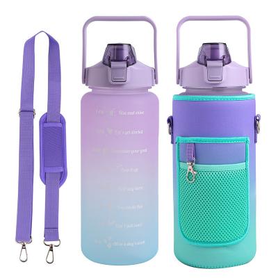 China 2000ml Plastic Water Bottle Neoprene Wine Wide Mouth Drink Bottle Cover Sleeve Unisex for sale