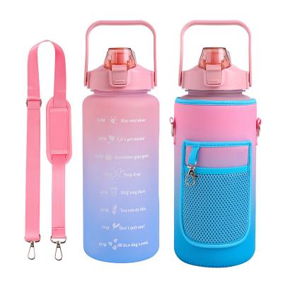 Chine Performance d'isolation thermique Aucune Bouteille d'eau de 2000 ml avec manche et sangle en néoprène à vendre