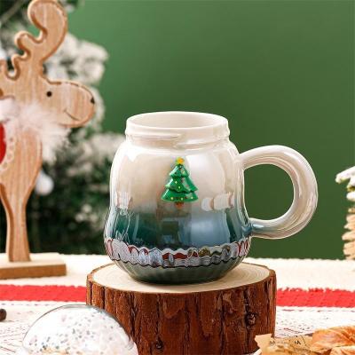 China Gradient Color Ceramic Gift Boxed Mugs 2023 O mais novo design para acessórios de Natal à venda