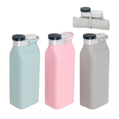 China Foldable 400ml/600ml Silicone Water Bottle Fashion Outdoor Travel Portable Water Cup for sale