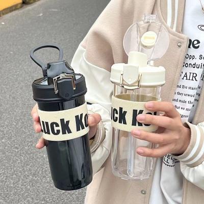 China TOUR 600ml Portable Sports Plastic Water Bottle With Sleeve Handle and Large-Capacity for sale