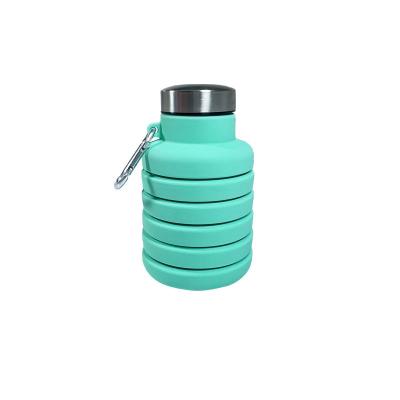 Cina Logo personalizzato Bottiglia d'acqua in silicone da 500 ml per palestra natalizia Sport BPA gratis Coppa Studente in vendita