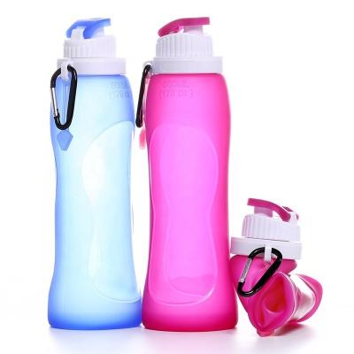 China Flasca de água de silicone dobrável equipada com revestimento anticorrosivo para desporto e viagens à venda