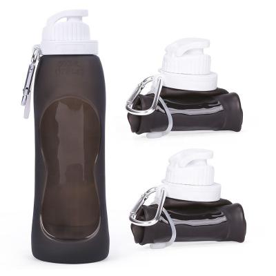 Cina Bottiglia d'acqua in silicone pieghevole con rivestimento anticorrosione per sport e viaggi in vendita